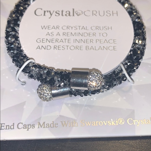 Jewelry | Crystal Crush Black And Silver Bracelet | Poshmark